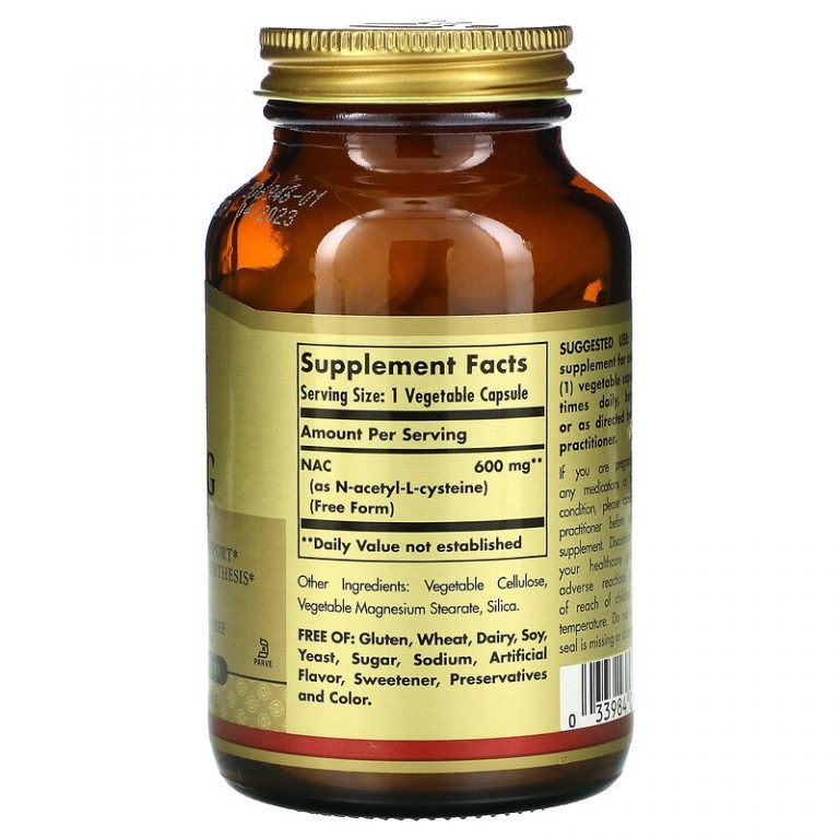 Solgar, NAC, 600 mg - Wellnessere